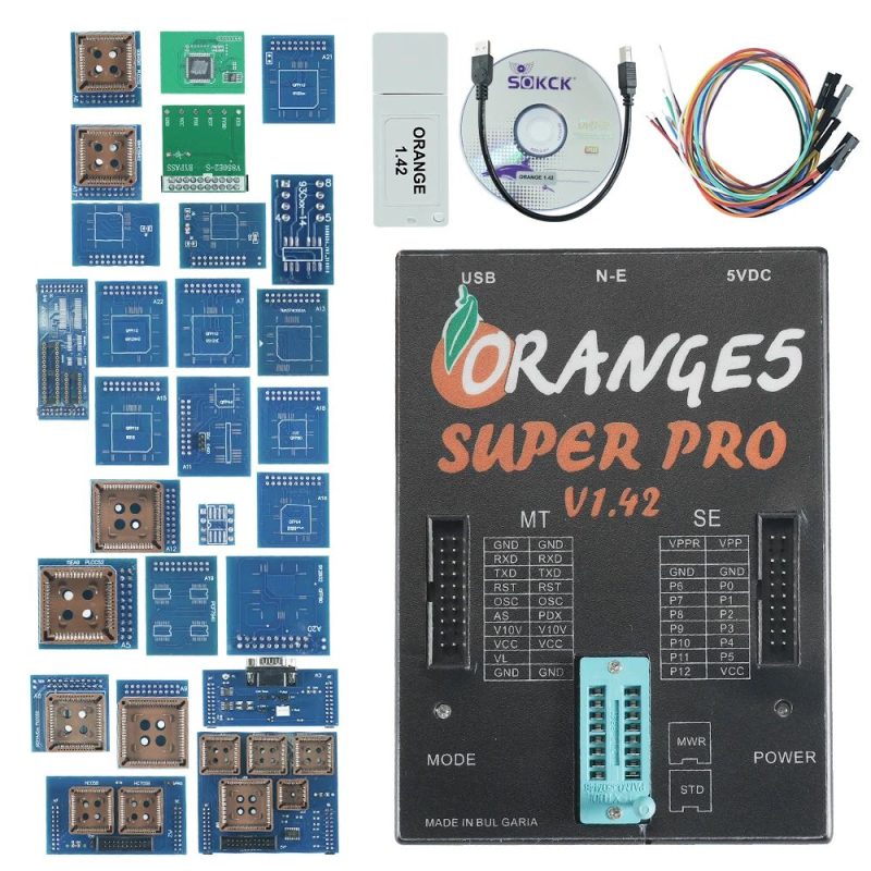 OEM Orange5 MCU Programmer with Full adapters ,V1.42 Orange 5 Full Licenses