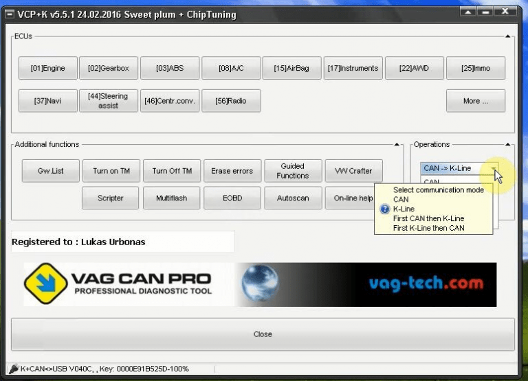 VAG CAN PRO,VCP Diagnostic Interface V5.51 without Dongle