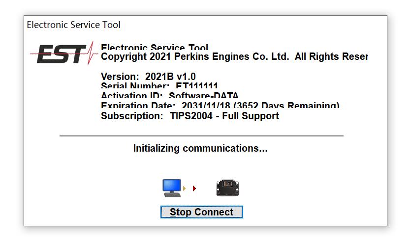PERKINS EST Diagnostic Adapter,EST 2025A CA3 Interface
