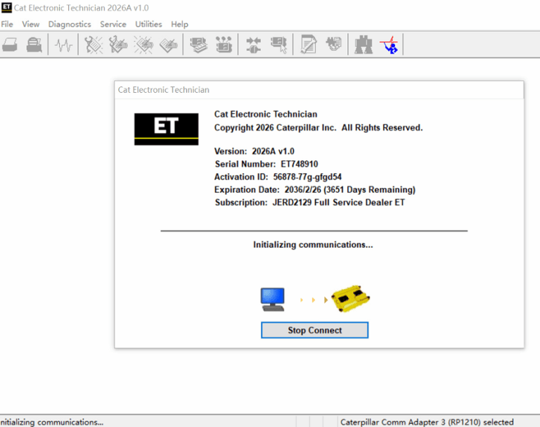 CAT ET 2026A Software Caterpillar Electronic Technician