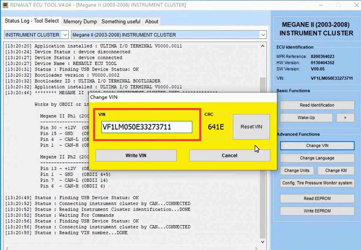RENAULT CAN/K-line IMMO Tool,Renault ECU TOOL V4.10