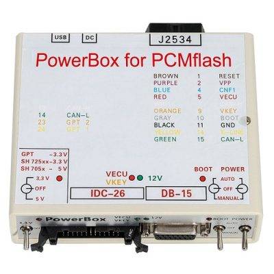 PCMFLASH Powerbox,ECU power control tool with Bench cable