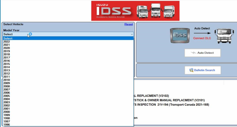 US IDSS Diagnostic Software working Passthru Interface