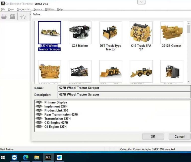 CAT ET 2026A Software Caterpillar Electronic Technician